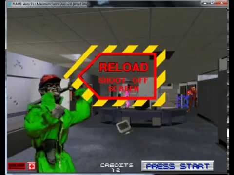 Area 51-Maximum Force Duo - ARCADE - emulador MAME 0.161 - YouTube