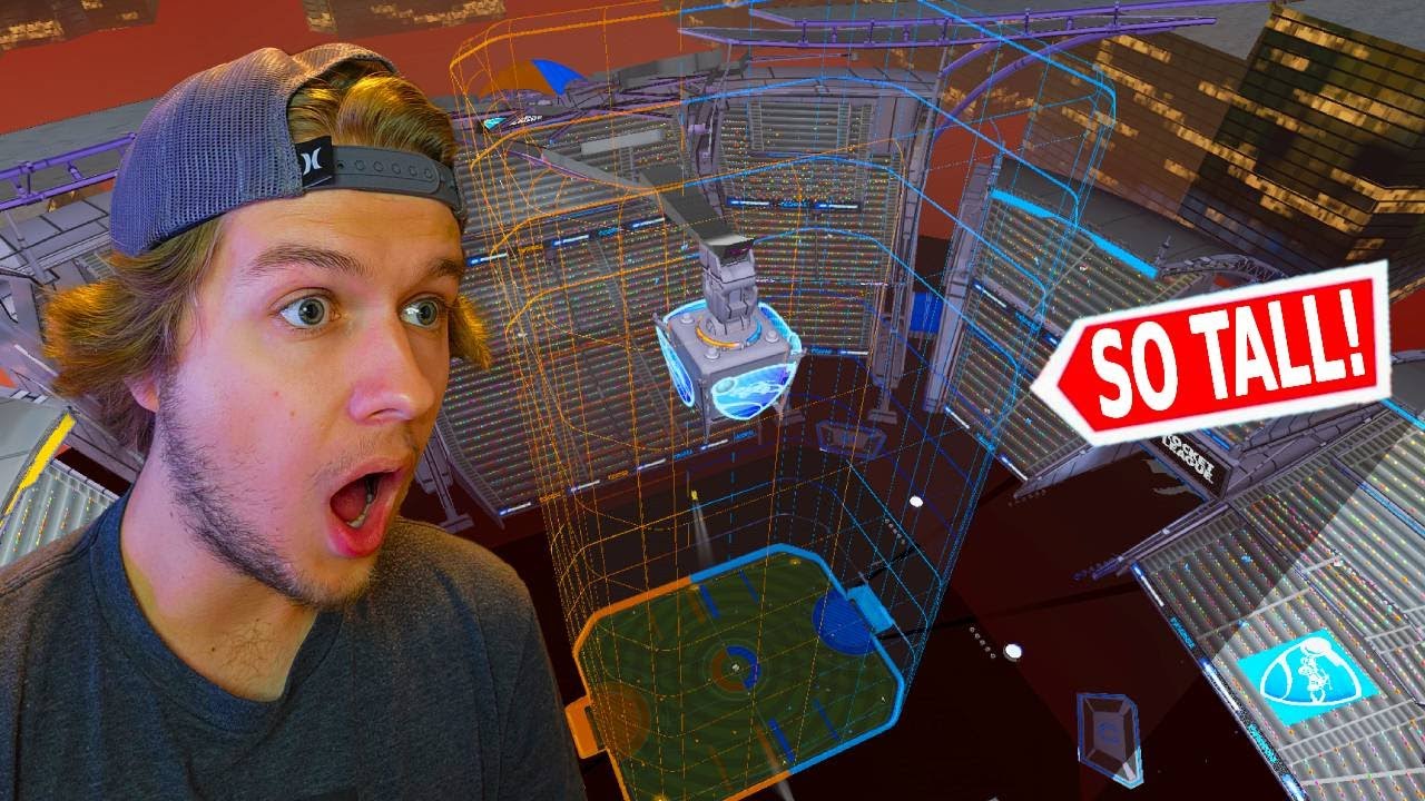 Playing on the TALLEST map in ROCKET LEAGUE! Rocket League workshop ...