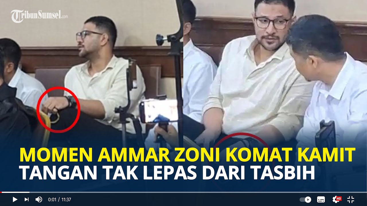 MOMEN Mulut Ammar Zoni Komat Kamit, Tangannya Tak Lepas dari Tasbih ...