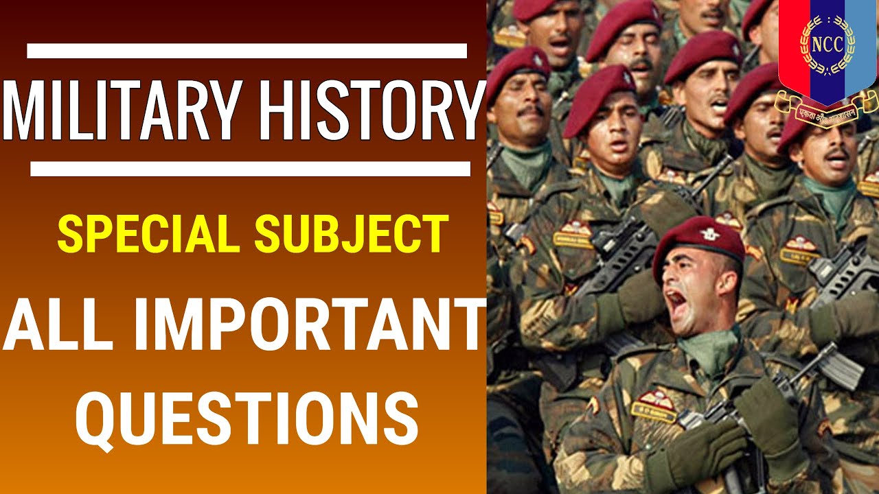 Military History in NCC. All Important Questions. - YouTube