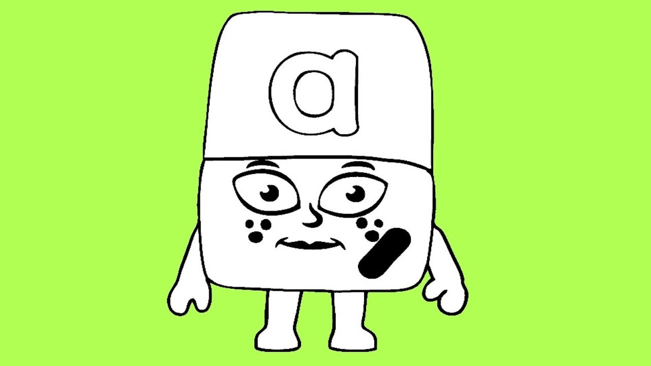 Alphablocks How to Draw A Alphablock from alphablocks - YouTube