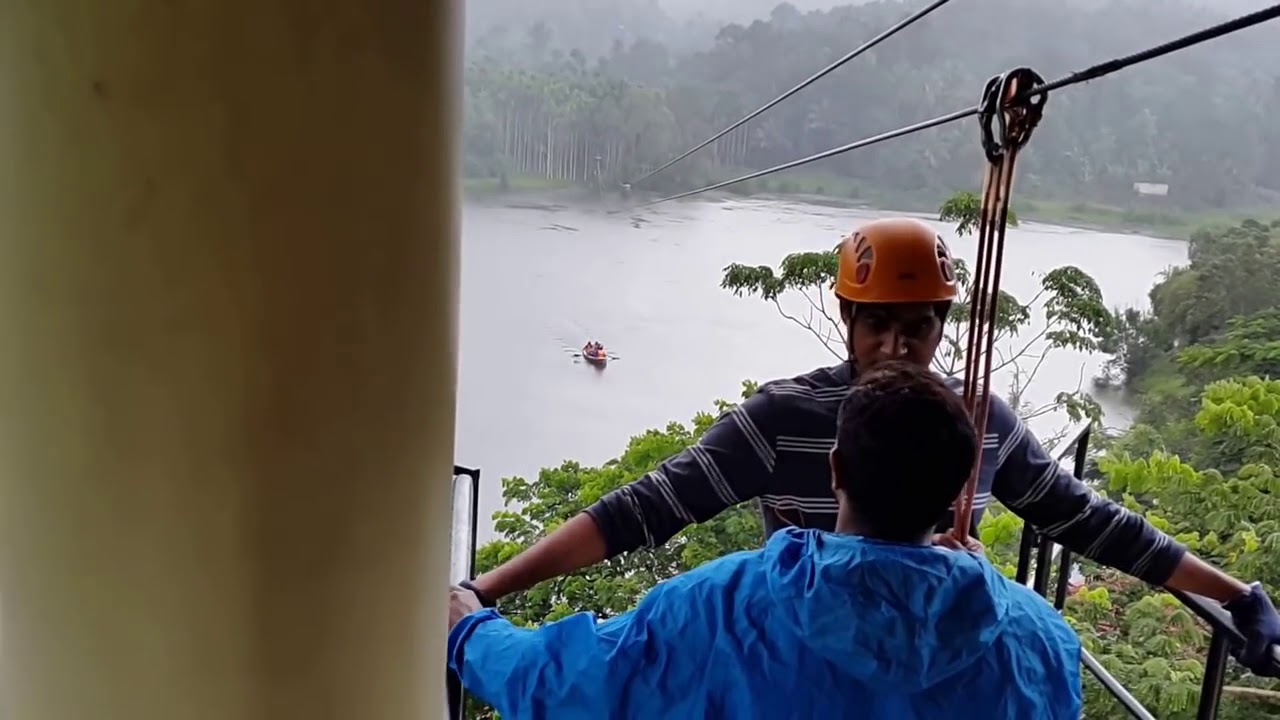 Karlad Lake Wayanad,Kerala Amazing Adventure Zipping Over Lake - YouTube