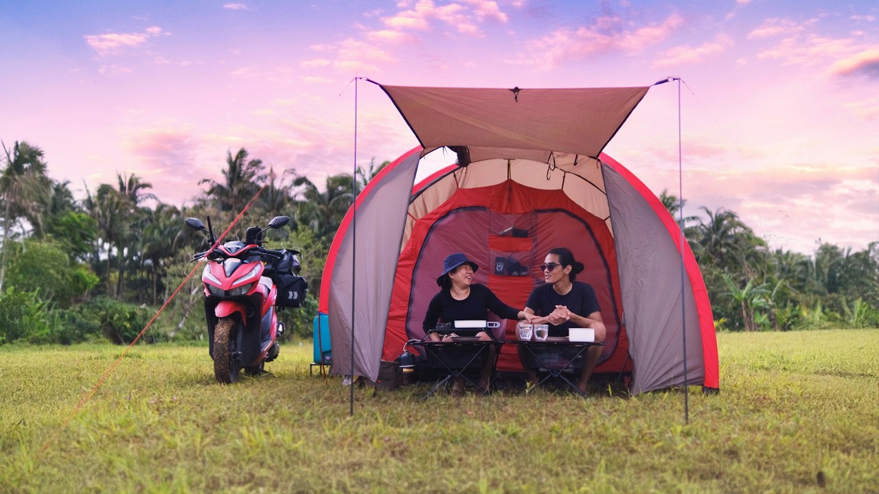 Relaxing Moto Camping By The Lake | Lone Rider Moto Tent | Kamp Kokomo ...