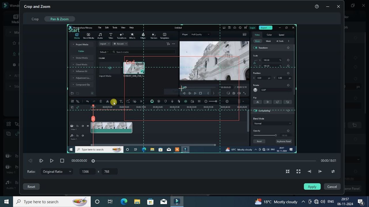 How To Make Pan And Zoom In filmora 13 - YouTube