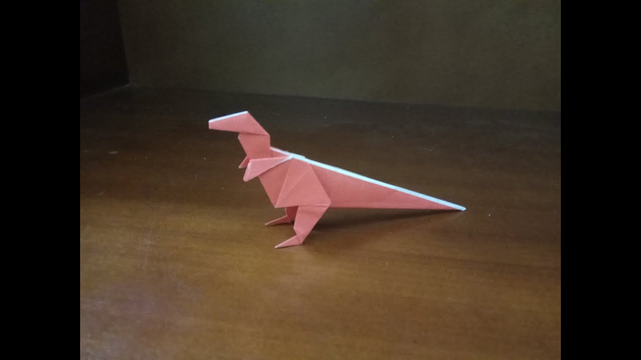 How To Make A Paper Origami Easy Dinosaur - Origami Tutorial - YouTube