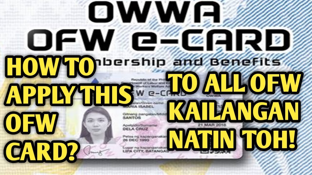 Paano Mag apply ng E-Owwa Card? Step by Steps Panoorin Mo II OFW ...