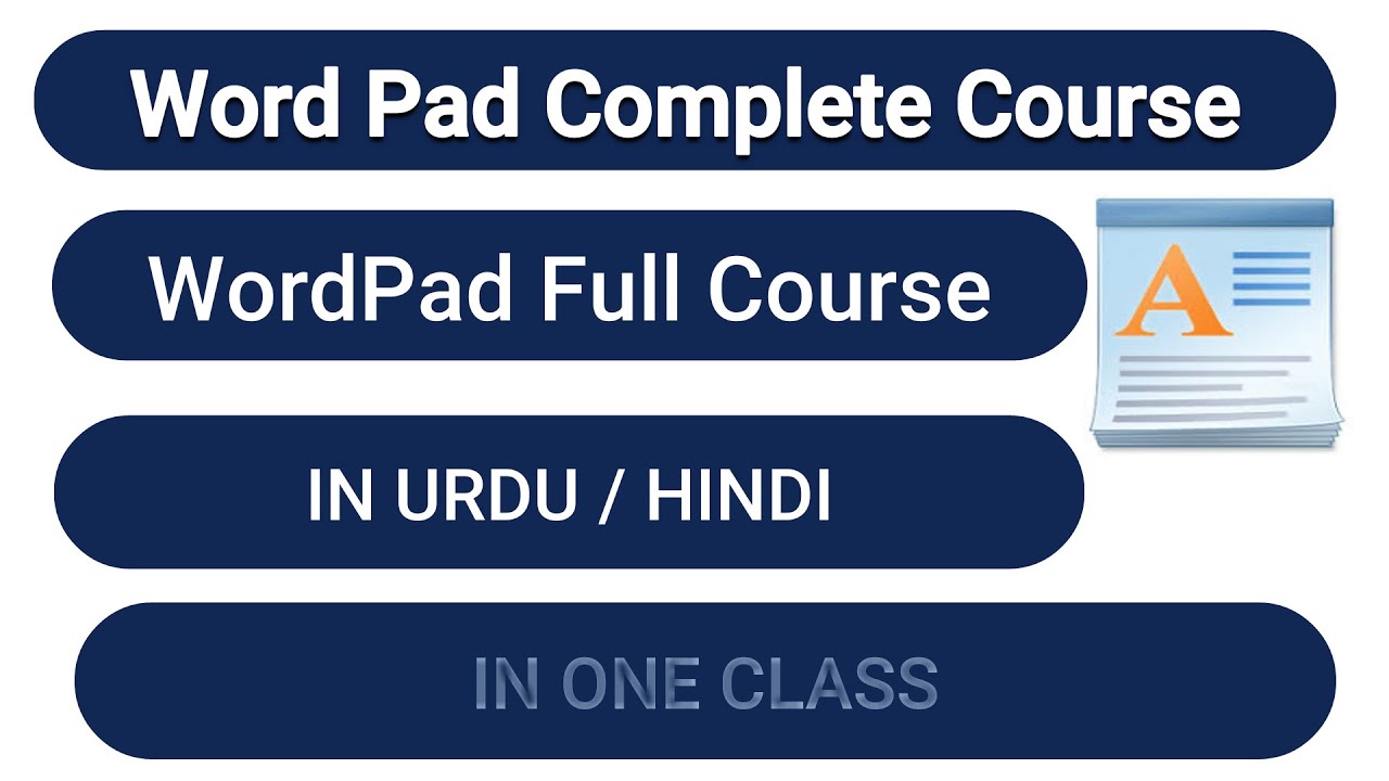 wordpad complete tutorial in hindi | word full course | wordpad in urdu ...