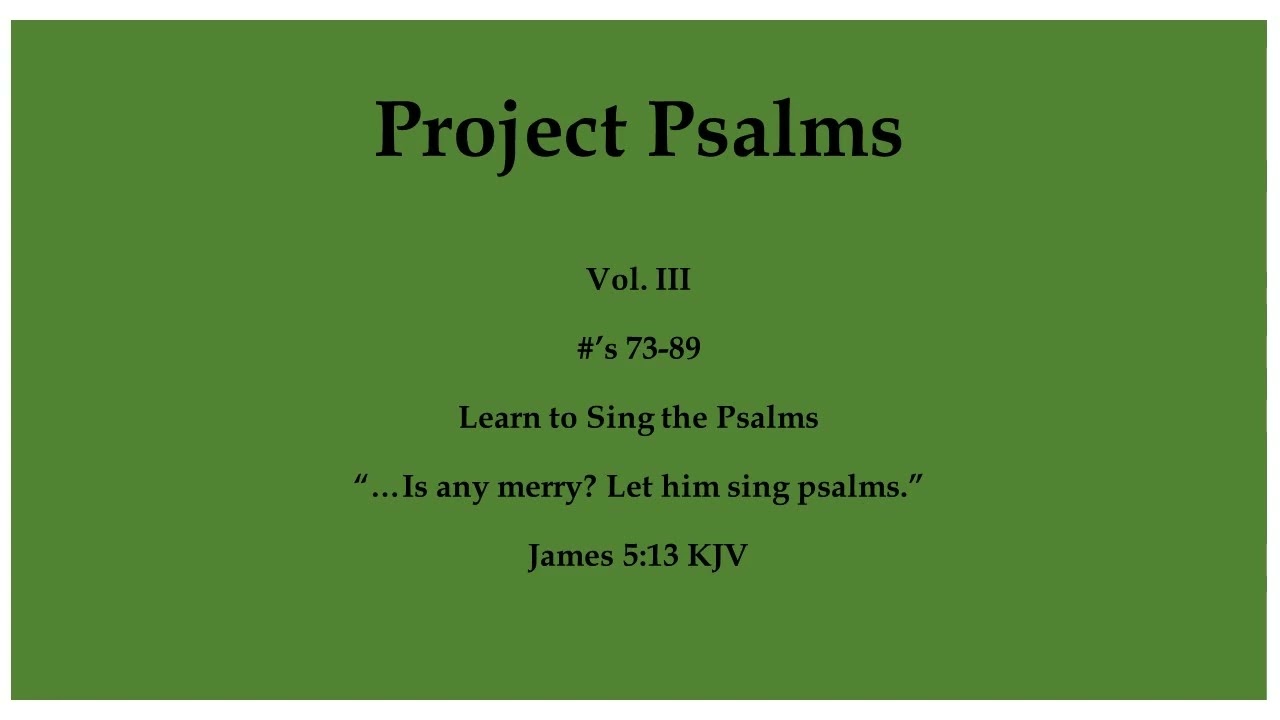 Psalm 86 Tune: St. Anne Scottish Metrical Psalter 1650 - YouTube