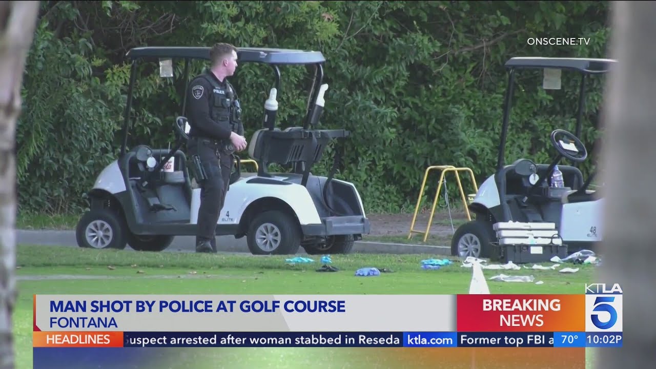 Fontana police shoot man on golf course - YouTube