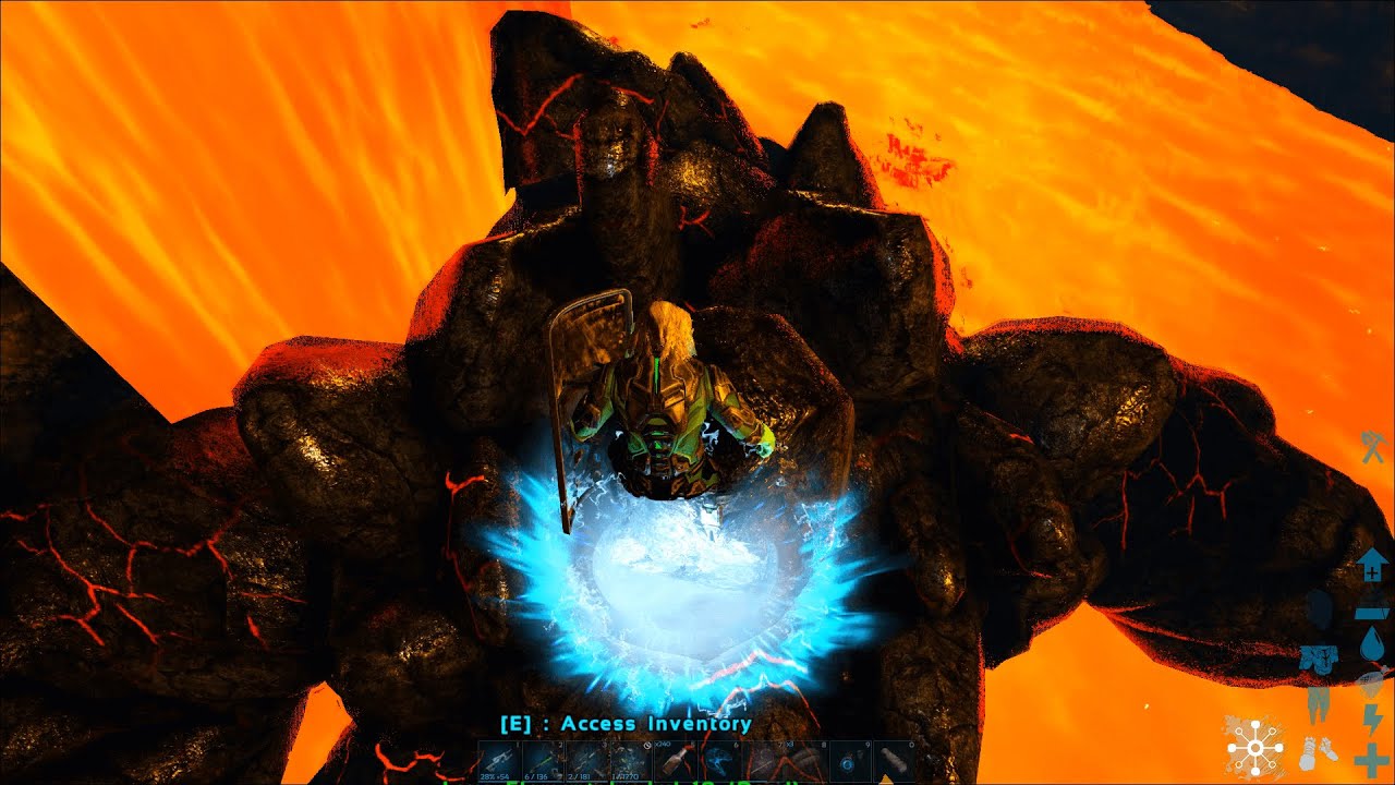 ARK: Ragnarok Ice Queen & Lava Golem (Arkkovia) - YouTube