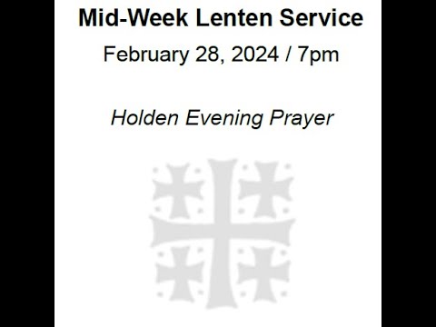 Mid-Week Lenten Service - YouTube