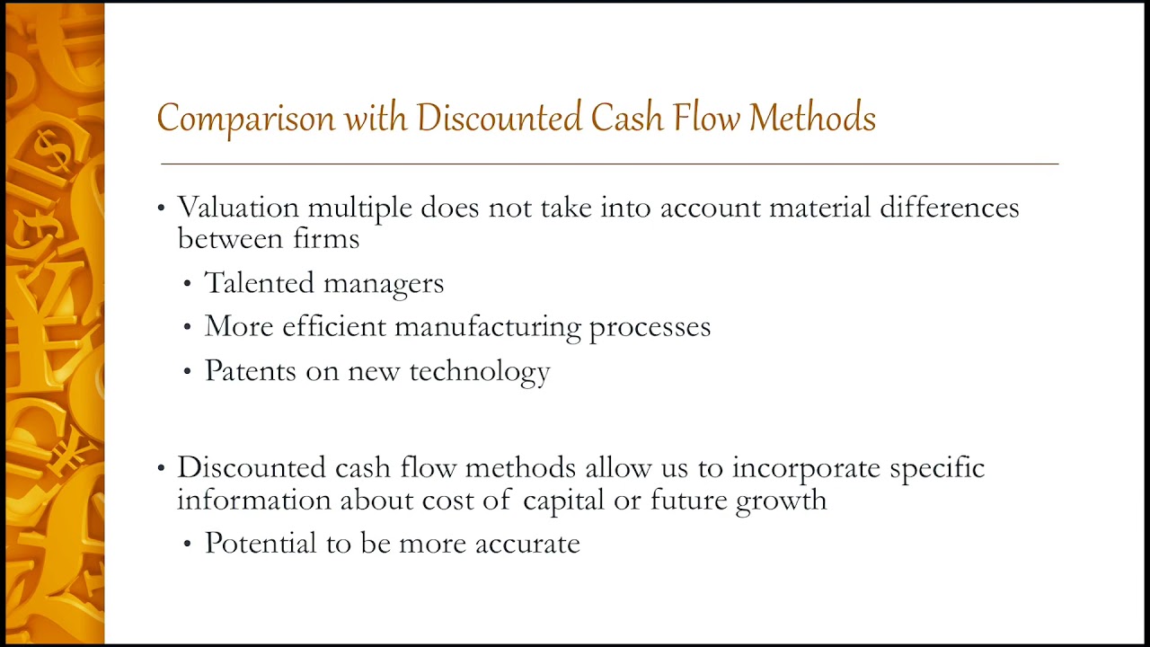 Comparison between valuation multiples and discounted cash flow methods ...