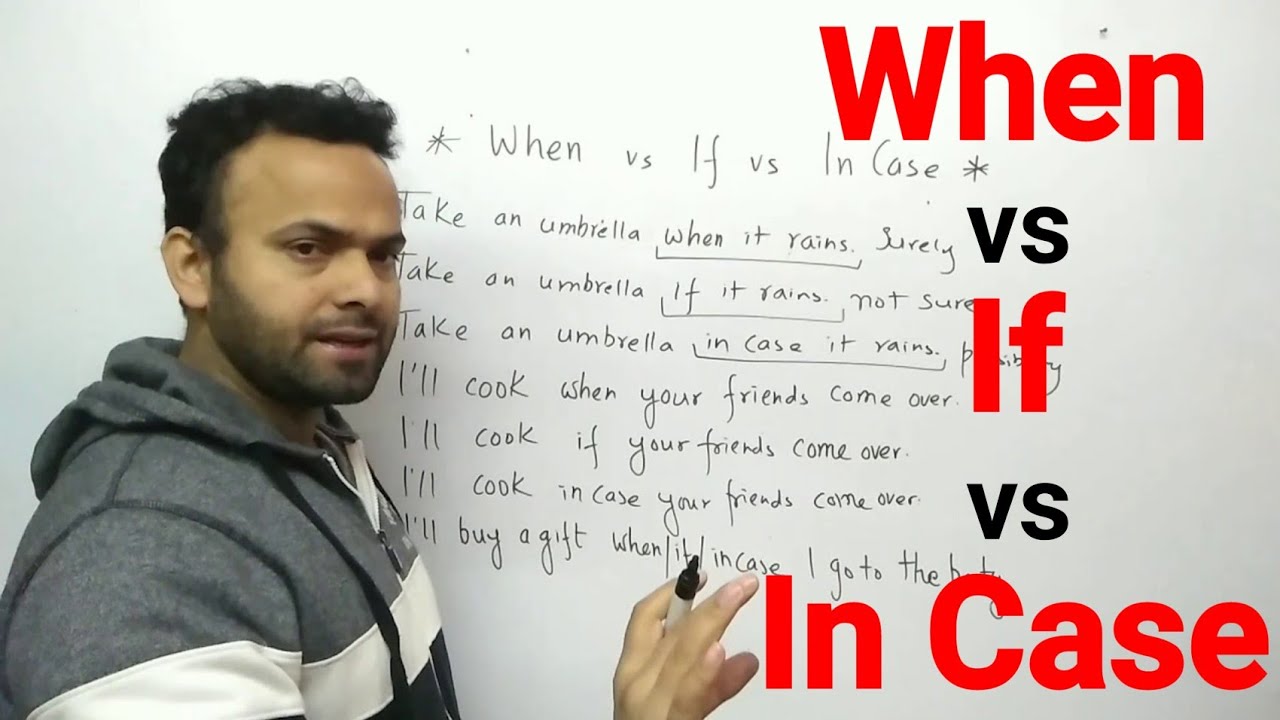 IF vs WHEN vs IN CASE | English with JP Sir - YouTube