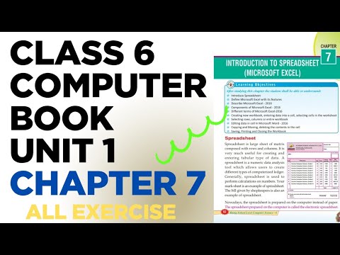 Class 6 computer book unit 1 chapter 7 // All Exercise// English Medium ...