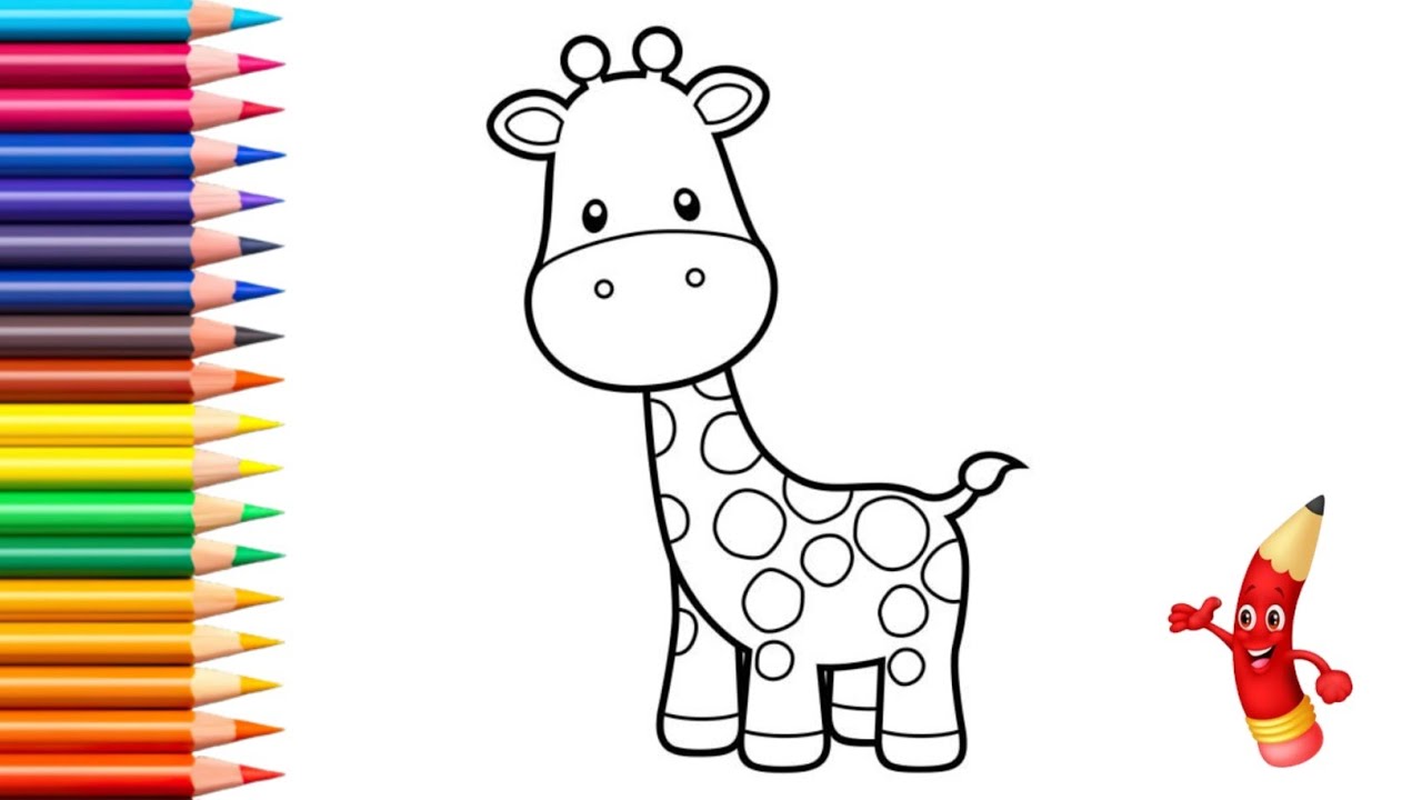 How to Draw Giraffe | Giraffe Drawing Tutorial for Kids | Giraffe ki ...