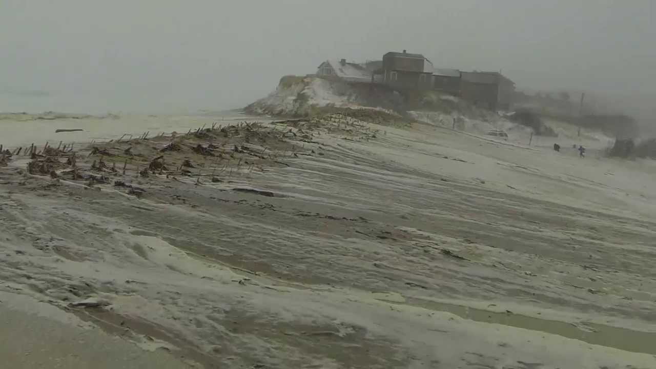Blizzard 2014 Cape Cod Ballston Beach - YouTube