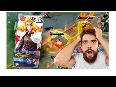 OMG😱😱 This Skin!!||Demon Slayer RENGOKU ||MLBB Gameplay - YouTube