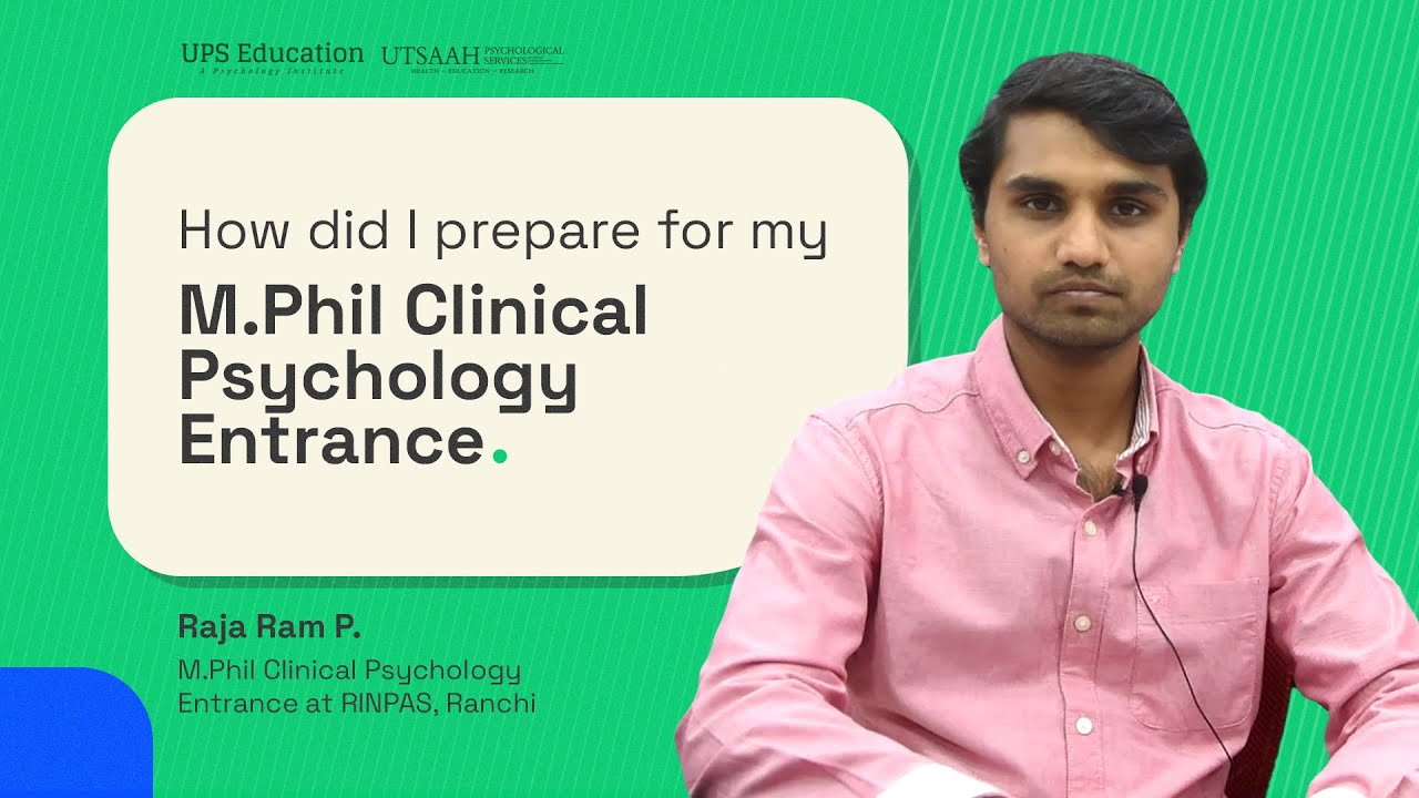 How I cracked the RINPAS M.Phil Clinical Psychology Entrance Exam in ...