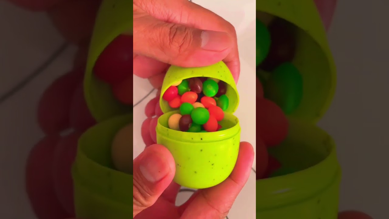 Opening surprise | skittles inside the egg #shorts - YouTube