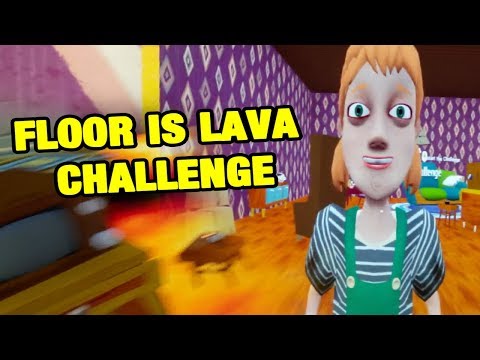 THE NEIGHBOR'S DAUGHTER FLOOR IS LAVA CHALLENGE | Hello Neighbor Mod