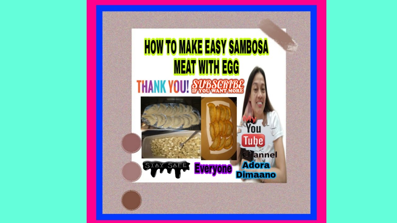 HOW TO MAKE EASY SAMBOSA MEAT WITH EGG 💚🤍 - YouTube