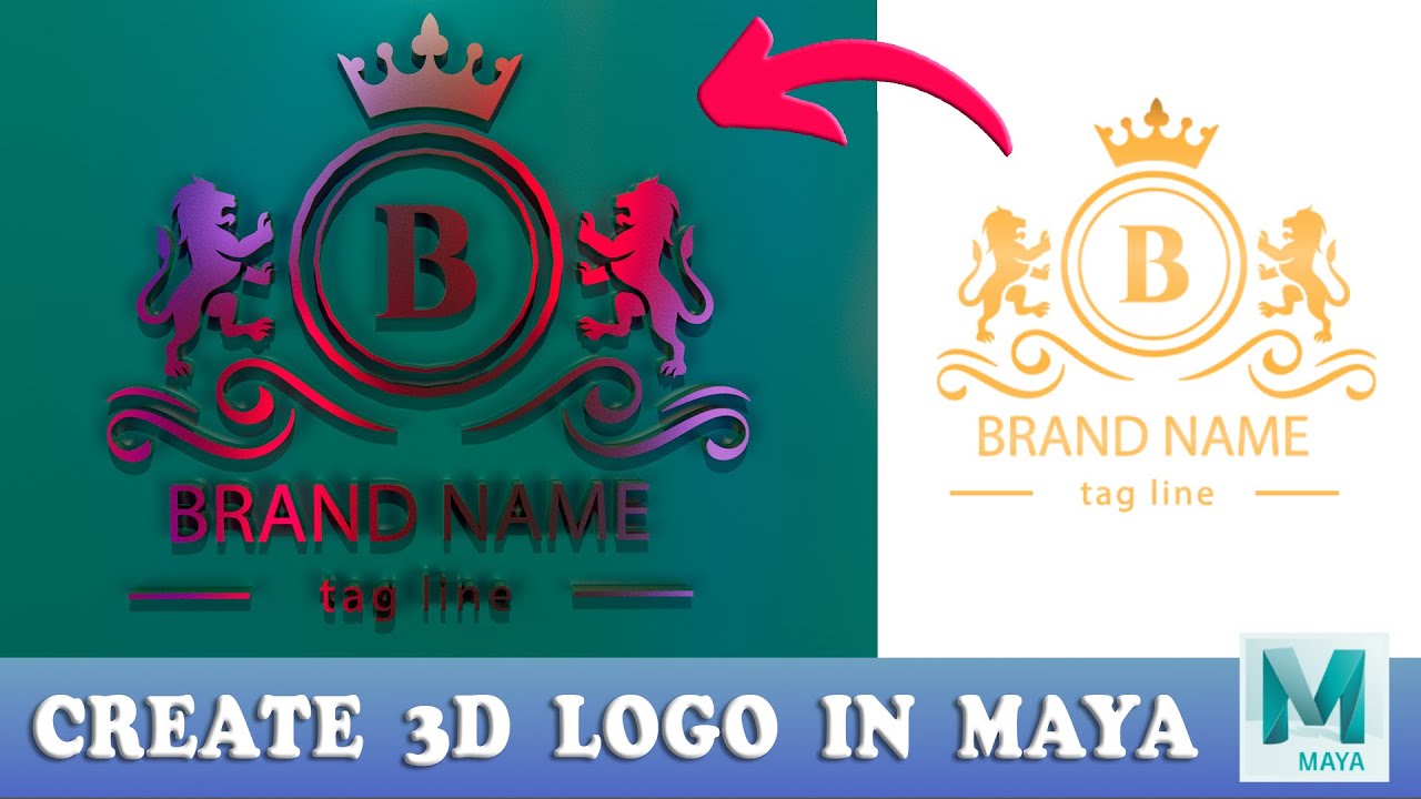 how to create 3d logo In maya | Maya Tutorial - YouTube