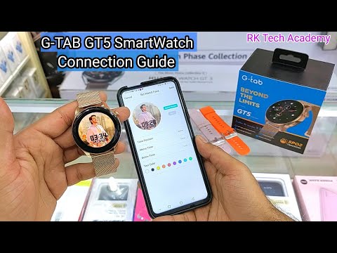 G-TAB GT5 Smart Watch Connection Guide | Set Time & Date | Change Custom wallpaper