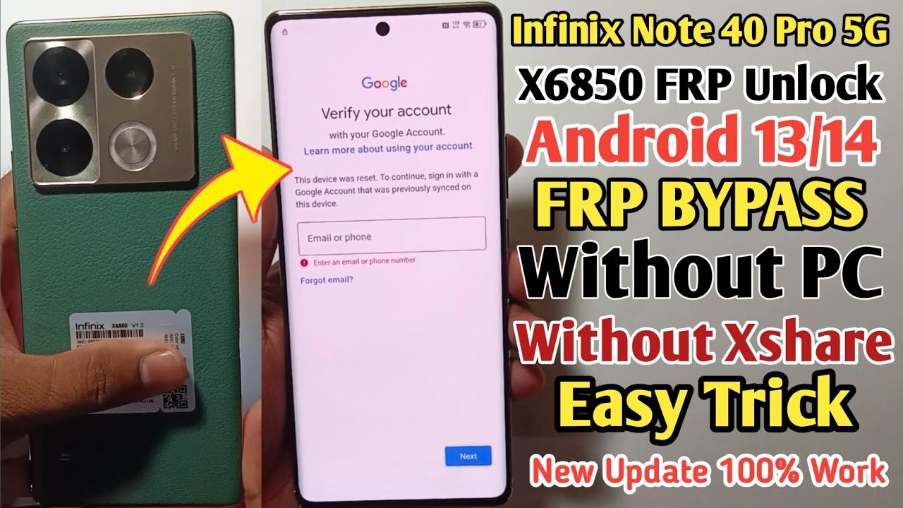 Infinix Note 40 Pro FRP Bypass Android 13/14 | New Method 2024 ...
