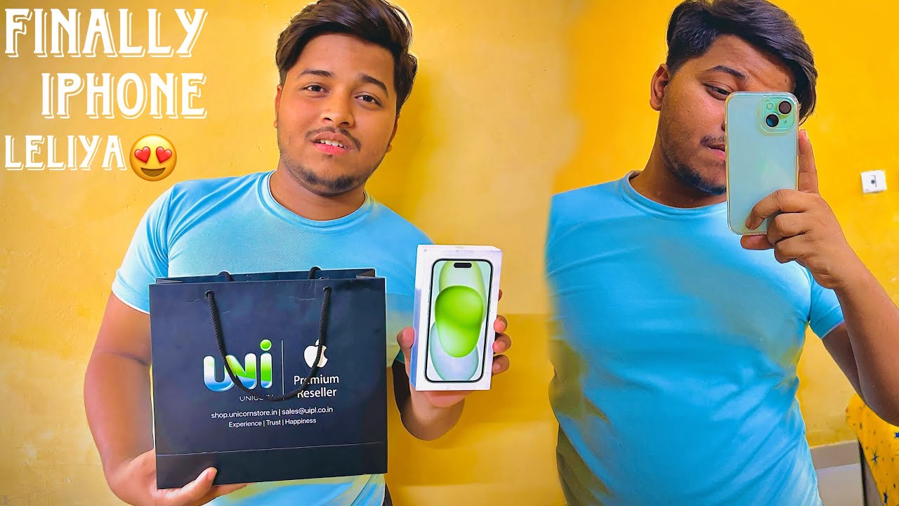 Finally mera First IPhone 15 Green colour😍😍 || Sirf 295Rs me || 2023 ...