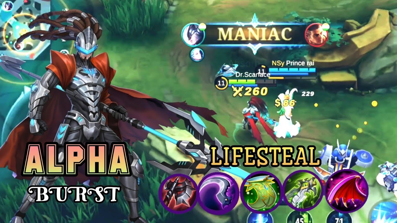 Mlbb Highlights 1 || Alpha MANIAC Build 💥 #mlbb ~ Mobile Legends: Bang ...