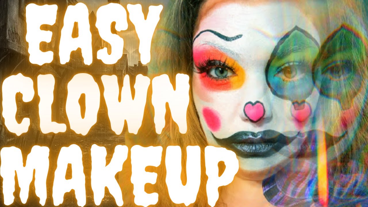 Easy Scary Clown Makeup for Halloween I Halloween Series - YouTube