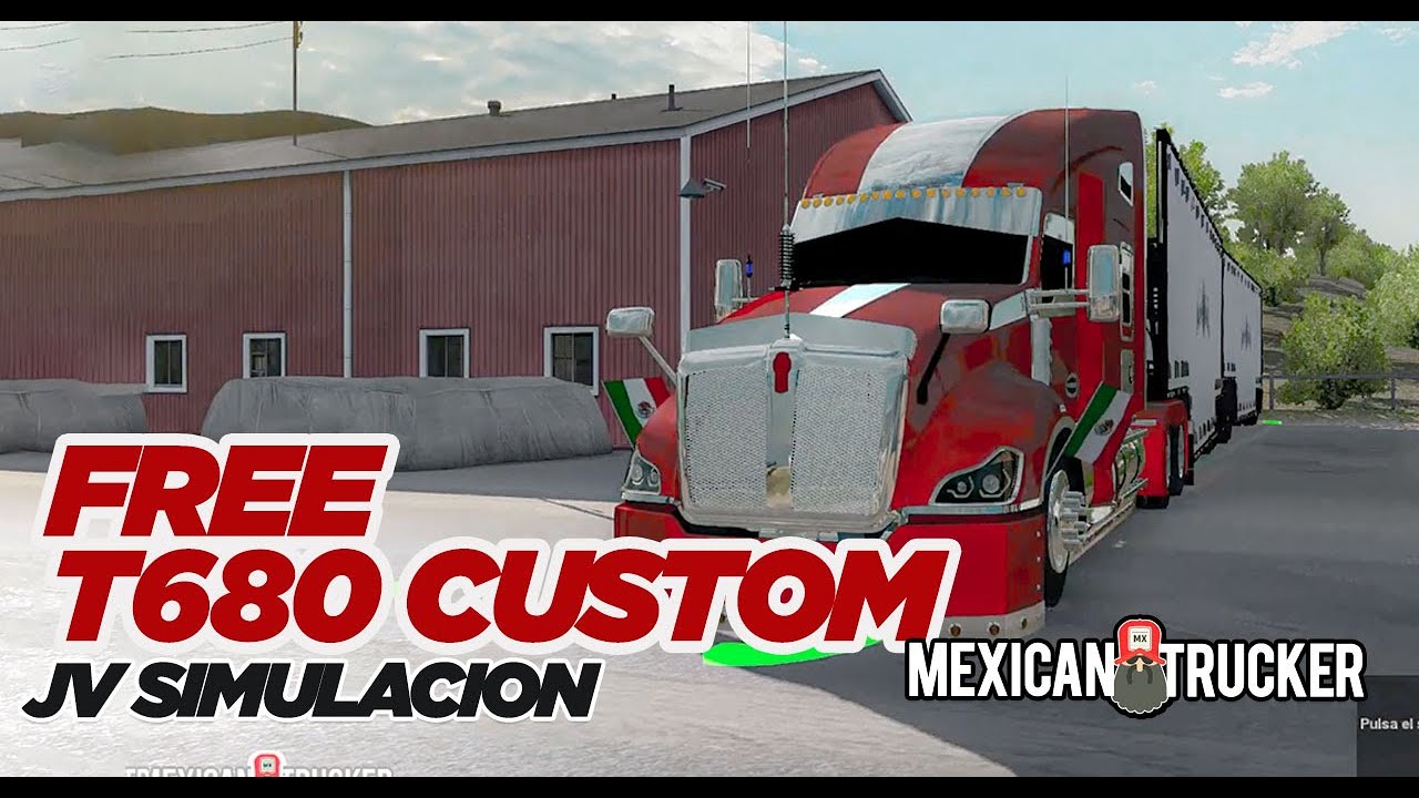 ATS Mod FREE | DESCARGA Kenworth T680 Custom by JV Simulacion - YouTube