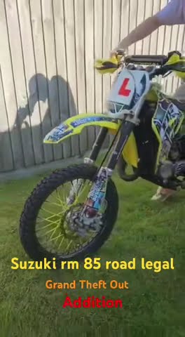 Suzuki Rm 85cc road legal - YouTube
