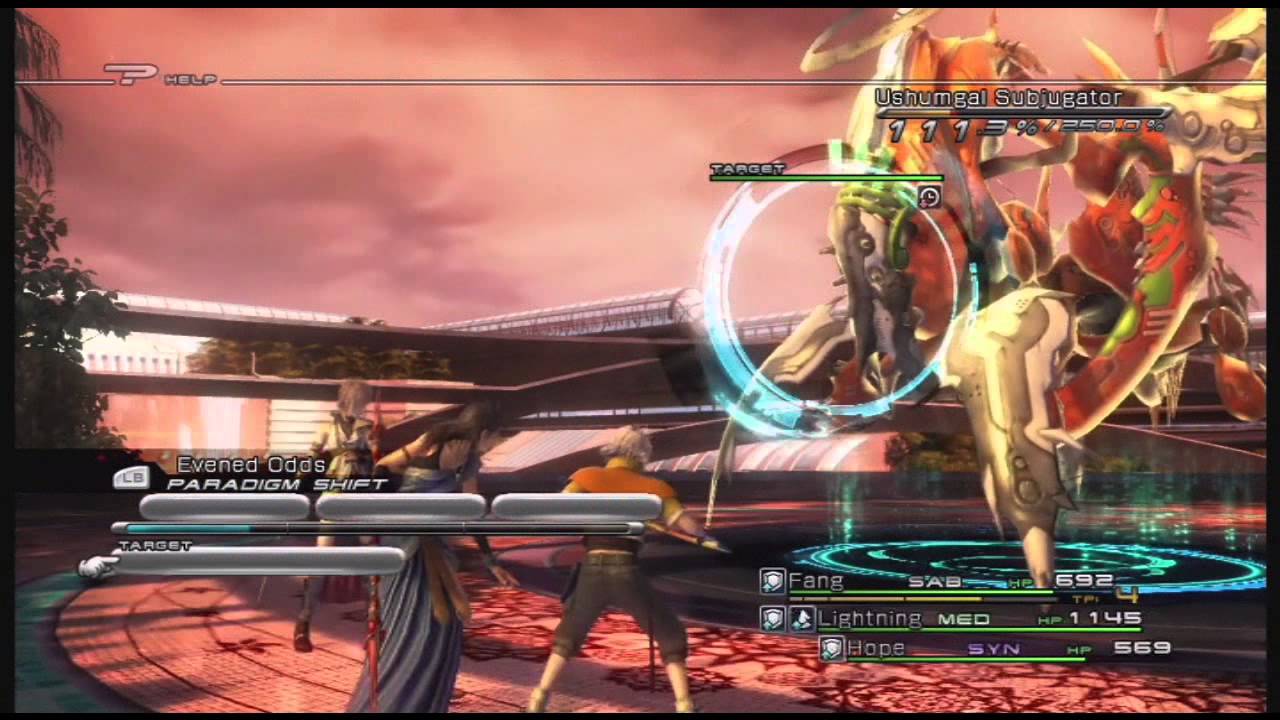 FFXIII Chapter 7 - Second Ushumgal Subjugator Boss Battle - YouTube