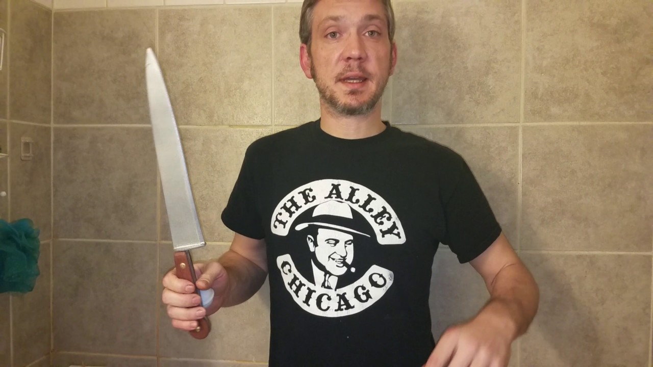 New bleeding knife prop! - YouTube