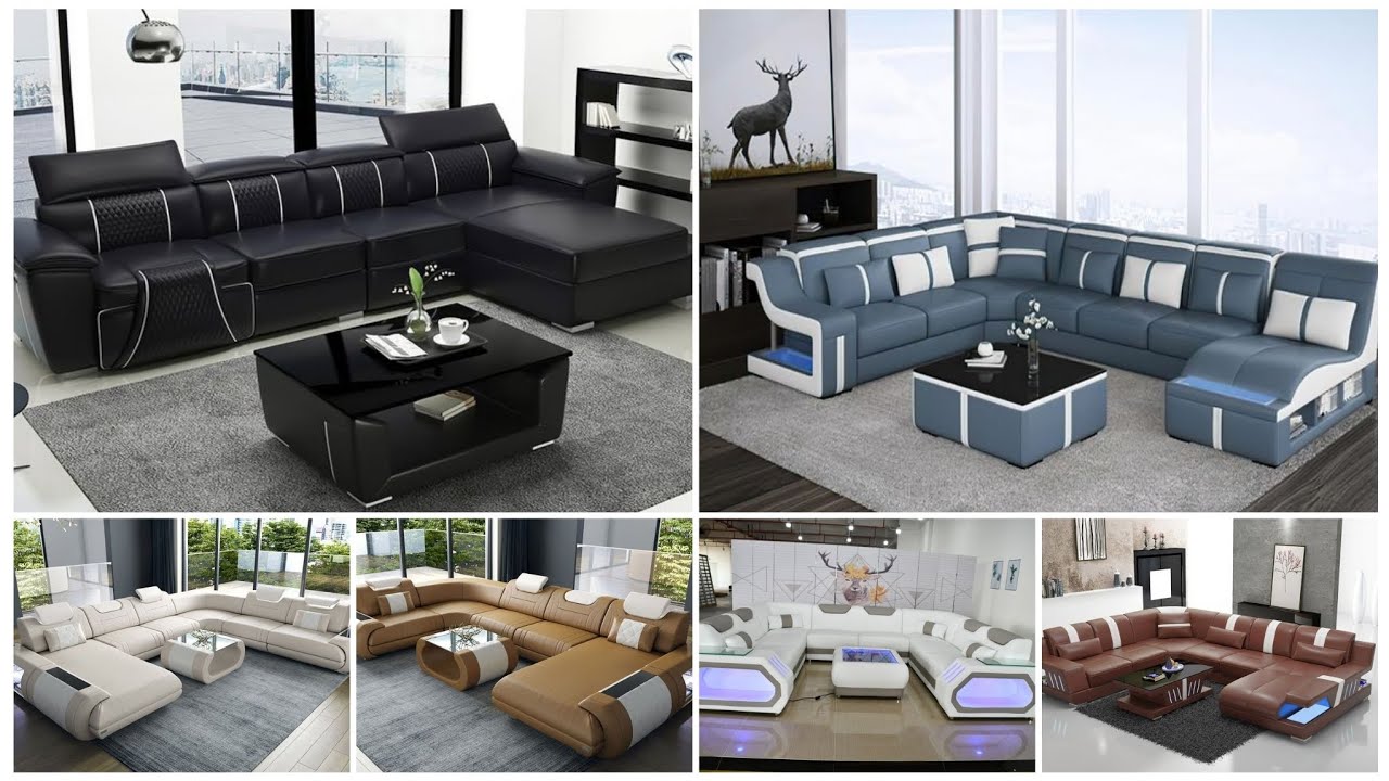 l shape sofa design for living room corner sofa set designer - YouTube