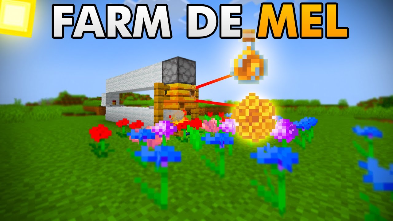 [TUTORIAL] FARM DE ABELHAS MEL (Favo e Frasco) AUTOMÁTICO NO MINECRAFT ...