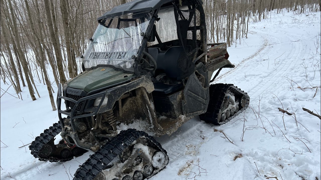 Pioneer 500 with Camso X4S Tracks Winter Traction Review - YouTube