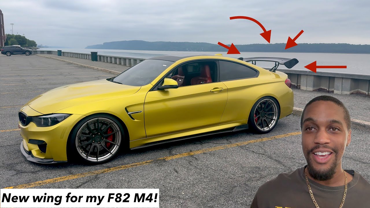 We installed a wing on my BMW F82 M4 - YouTube