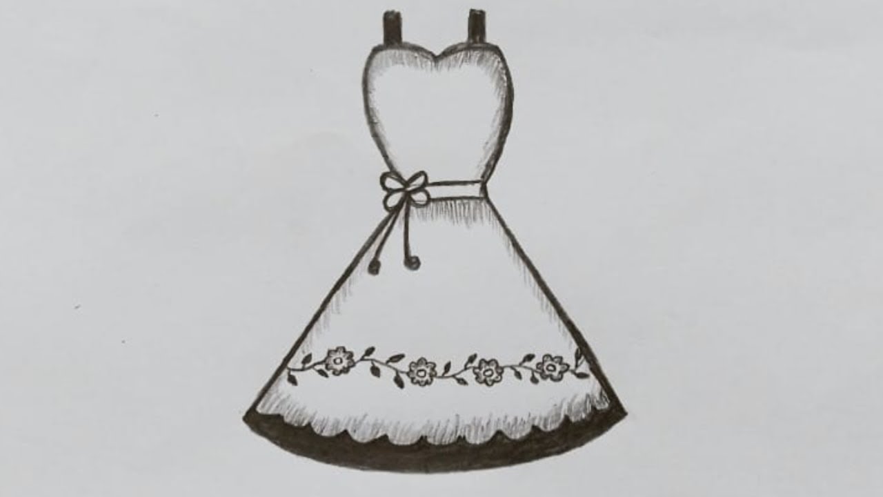 Very Easy Frock Drawing !! How to Draw Frock - YouTube