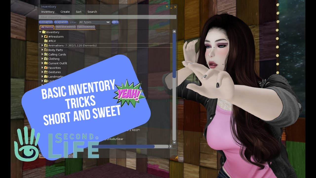 Second Life Lessons: Basic Inventory Tricks - YouTube