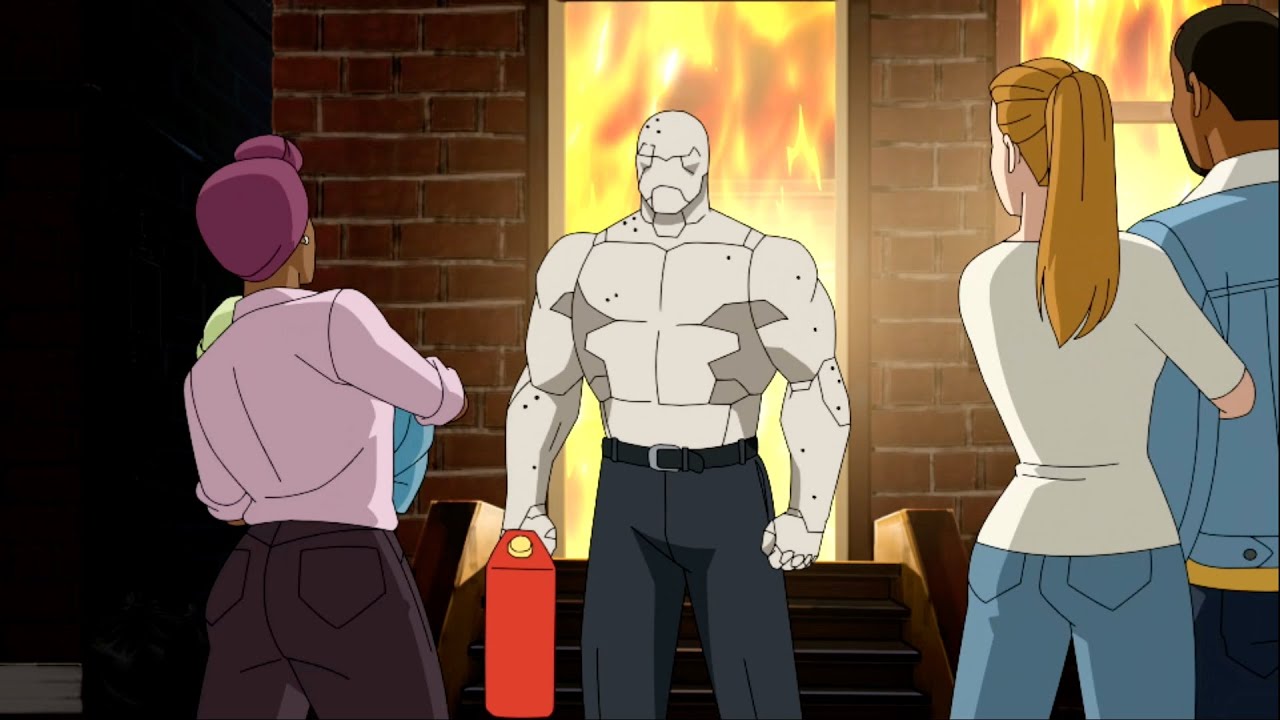 Titan BURNS down a building - Invincible Season 1 - YouTube