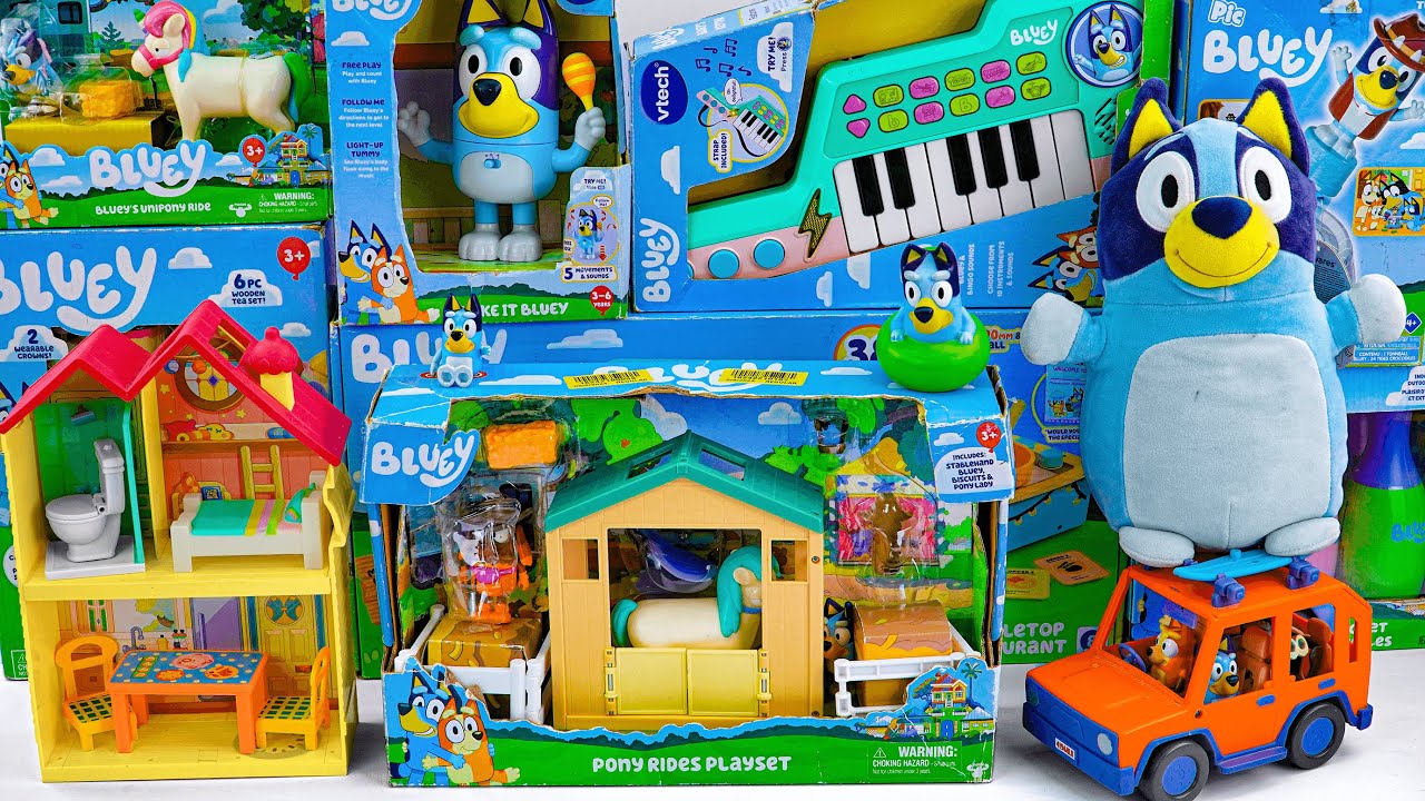 Bluey Toy Collection Unboxing Review | Bluey Mini House Playset & Bluey ...