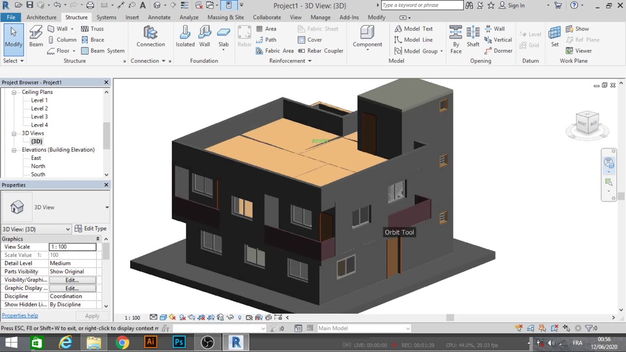 projet de fin de formation dessin partie 3D - YouTube