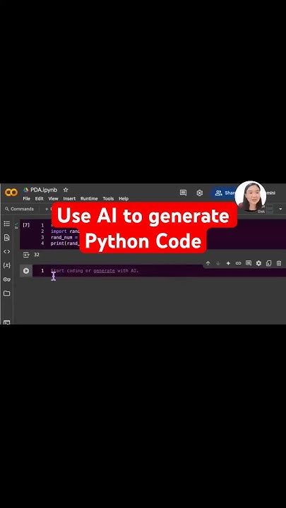 How to Generate Python Code Using AI? #pythontutorial #colab #AI - YouTube