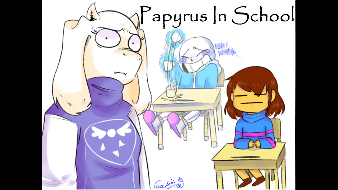 Papyrus in school | UnderTale Comic Dub - YouTube