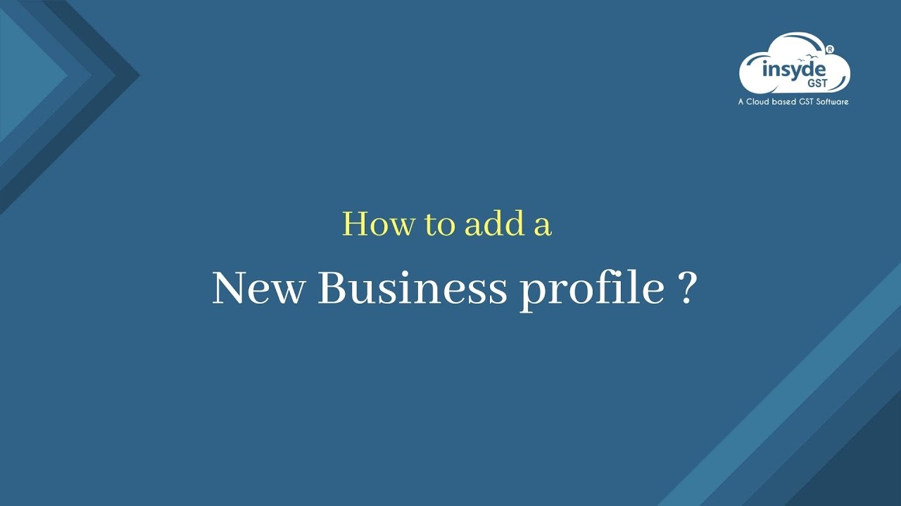 How to add a new Business Profile ? - YouTube