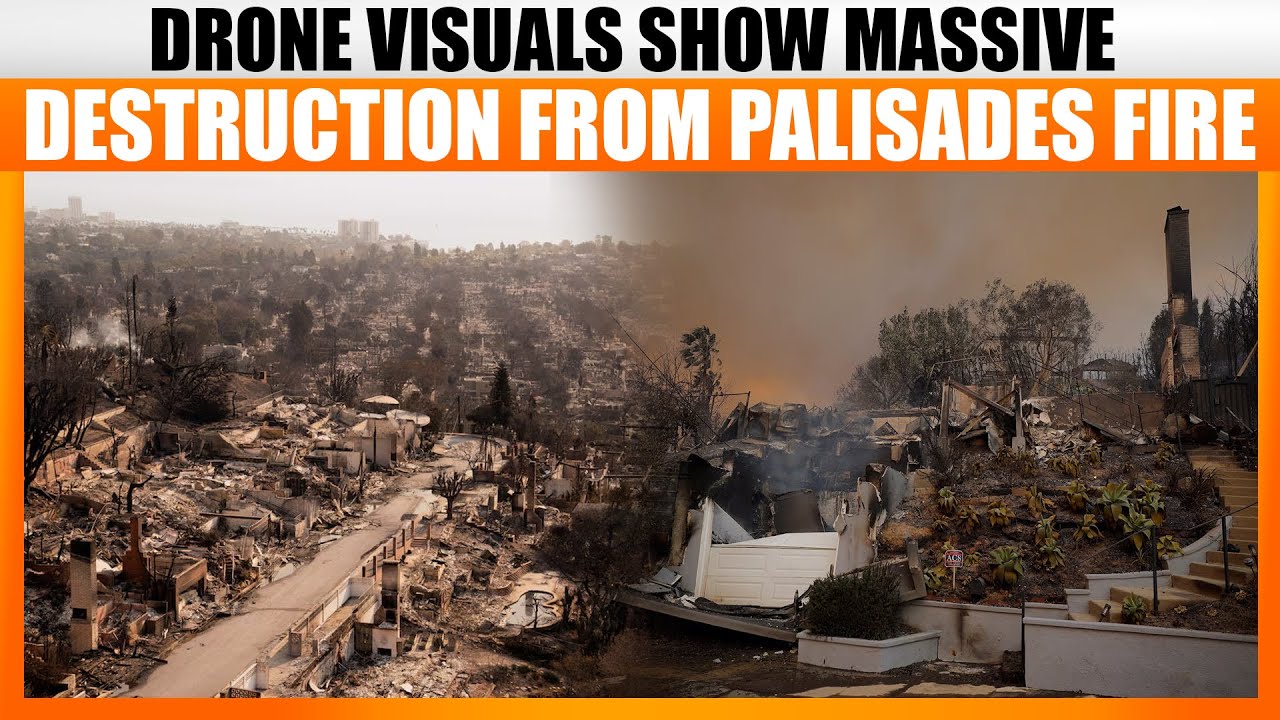 Live: Drone Visuals of Destruction in Malibu from the Palisades Fire ...