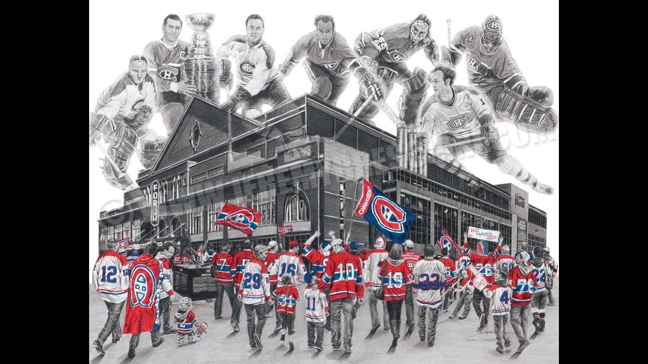 220-Hour Pencil Drawing inspired by the MONTREAL CANADIENS! - YouTube