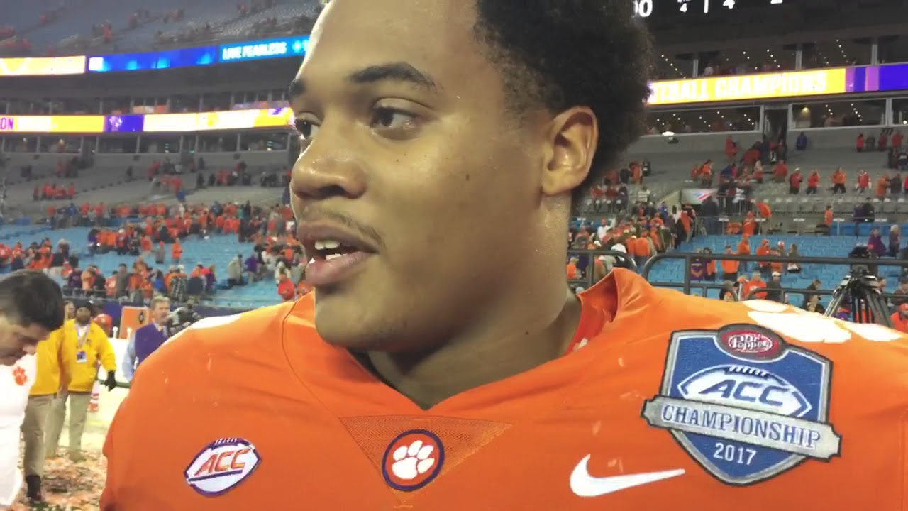 Crest grad Justin Foster after Clemson’s ACC title win - YouTube
